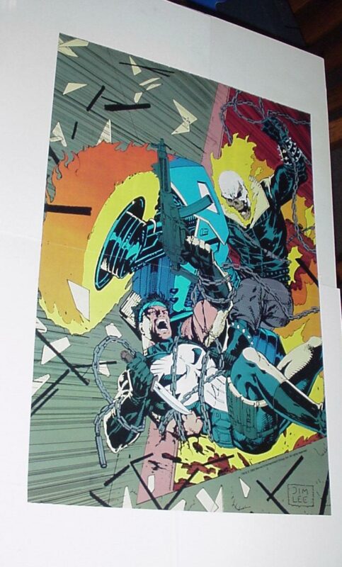 Punisher vs Ghost Rider Poster by Jim Lee - Bidrevolution