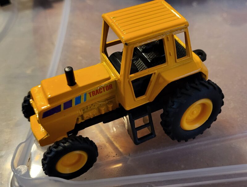 Yellow Farm Tractor, 1:64 Scale Diecast, Pullback Action, Excellent ...